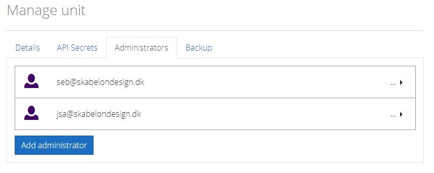 Unit administration – DocuMotor