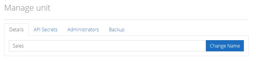 Unit administration – DocuMotor